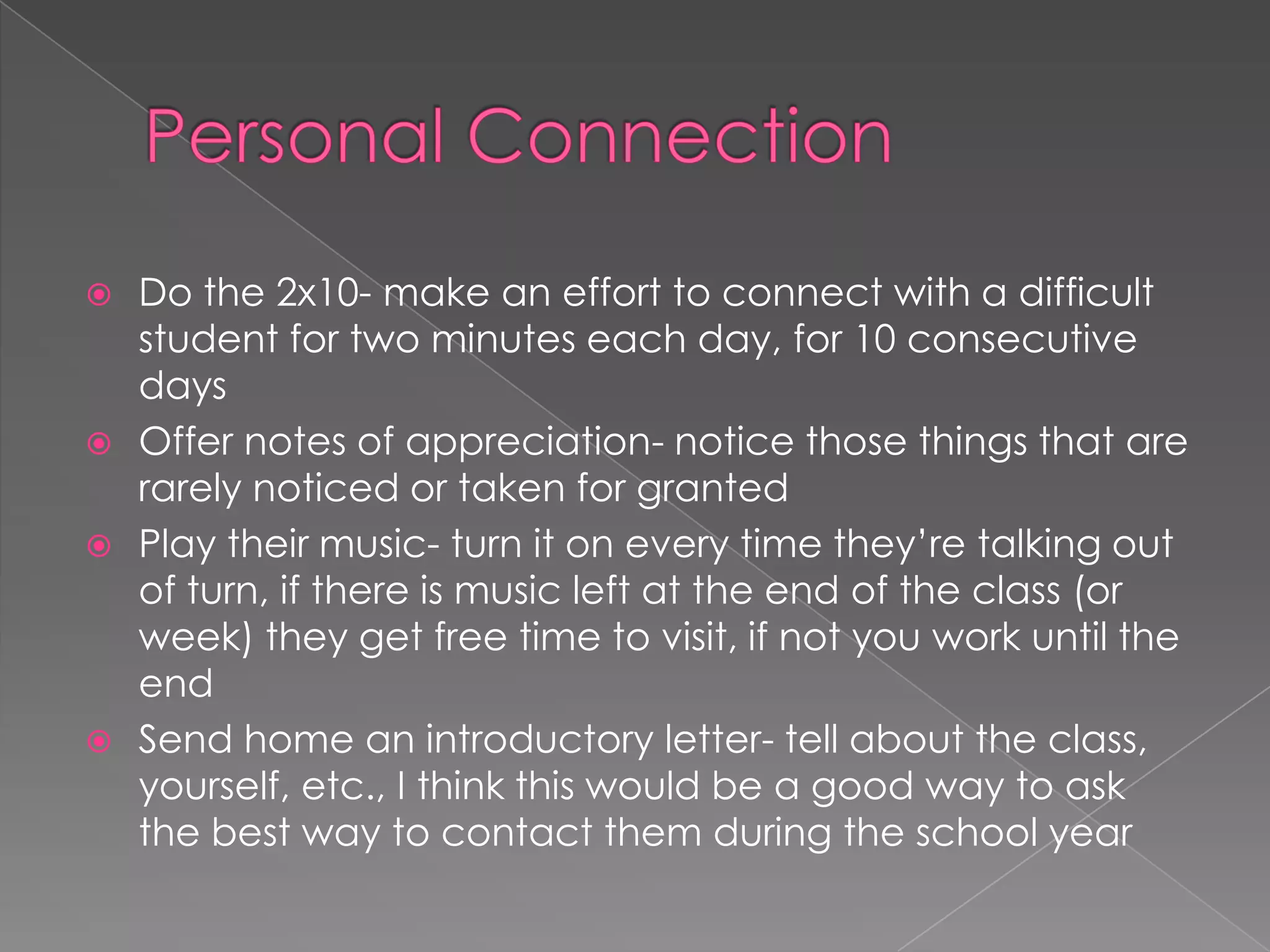 Connecting With Students Powerpoint | PPT