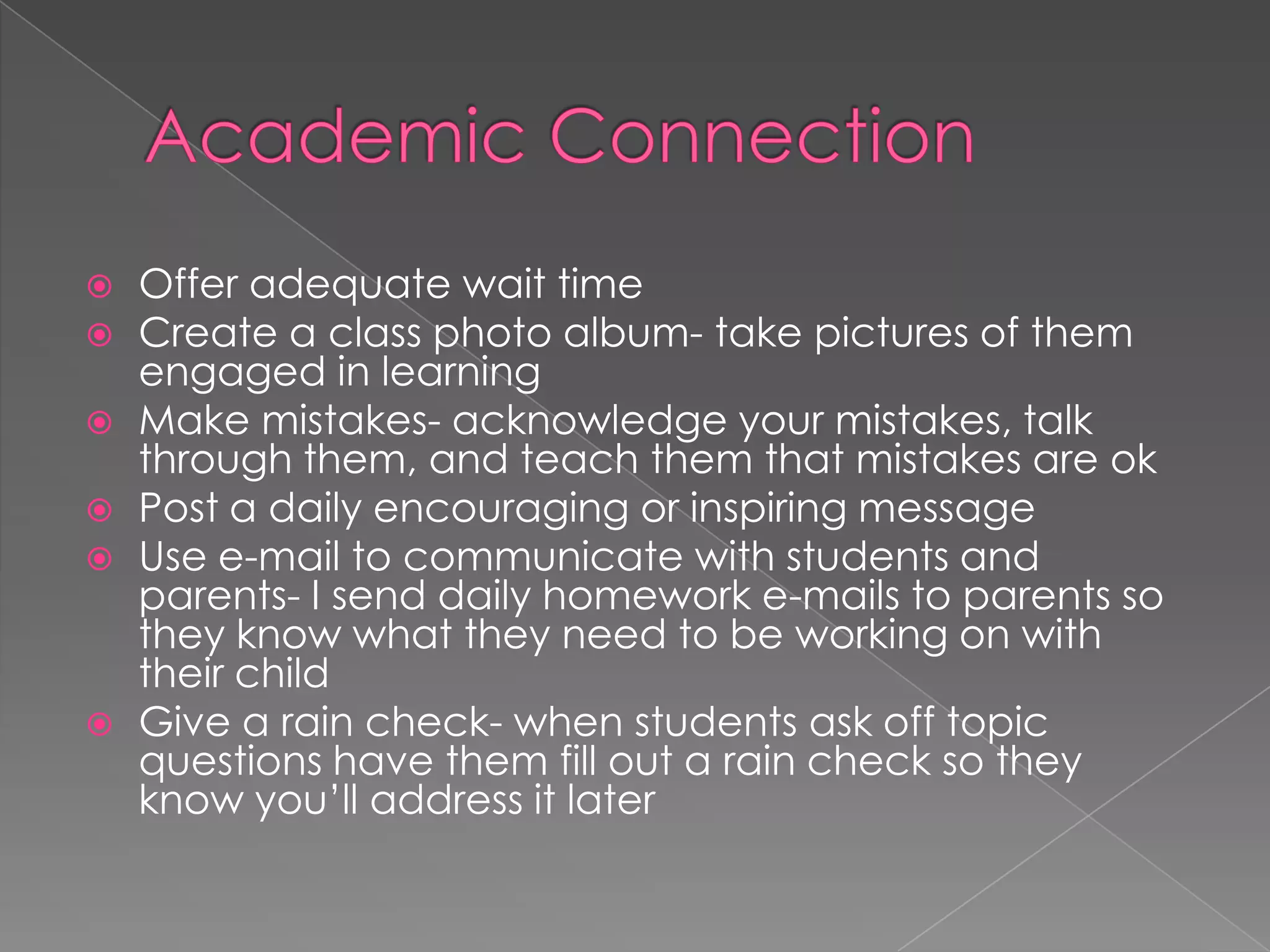 Connecting With Students Powerpoint | PPT