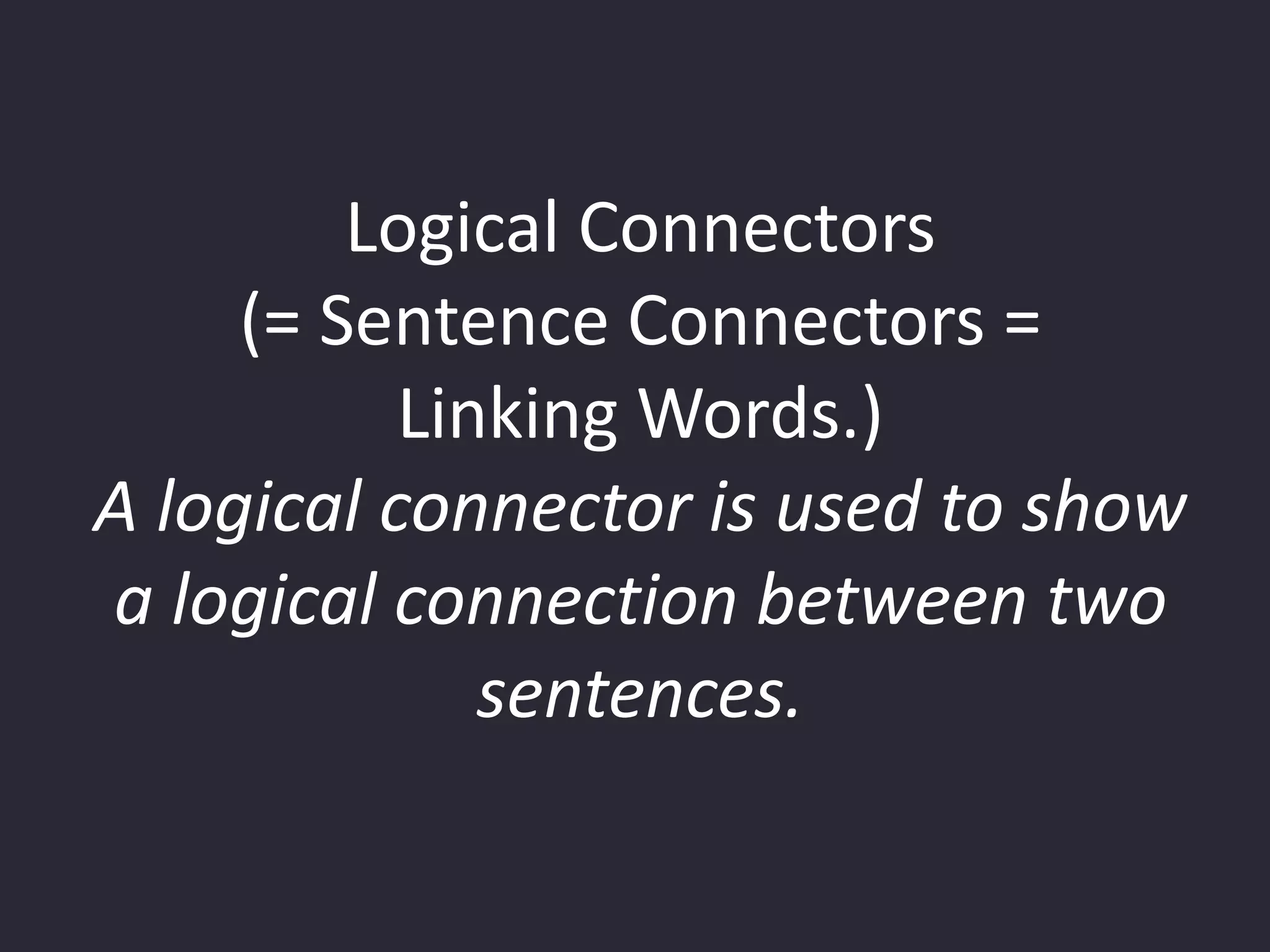 Connecting words | PPTX