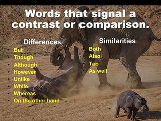 Connecting words for comparison and contrast 3 | PPT