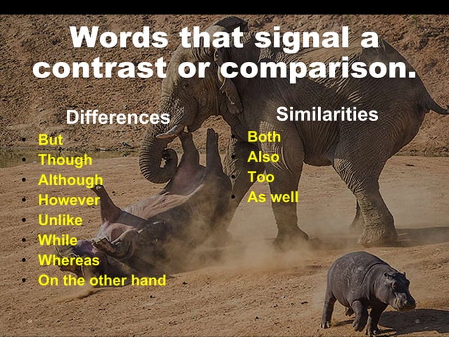 Connecting words for comparison and contrast 3 | PPT