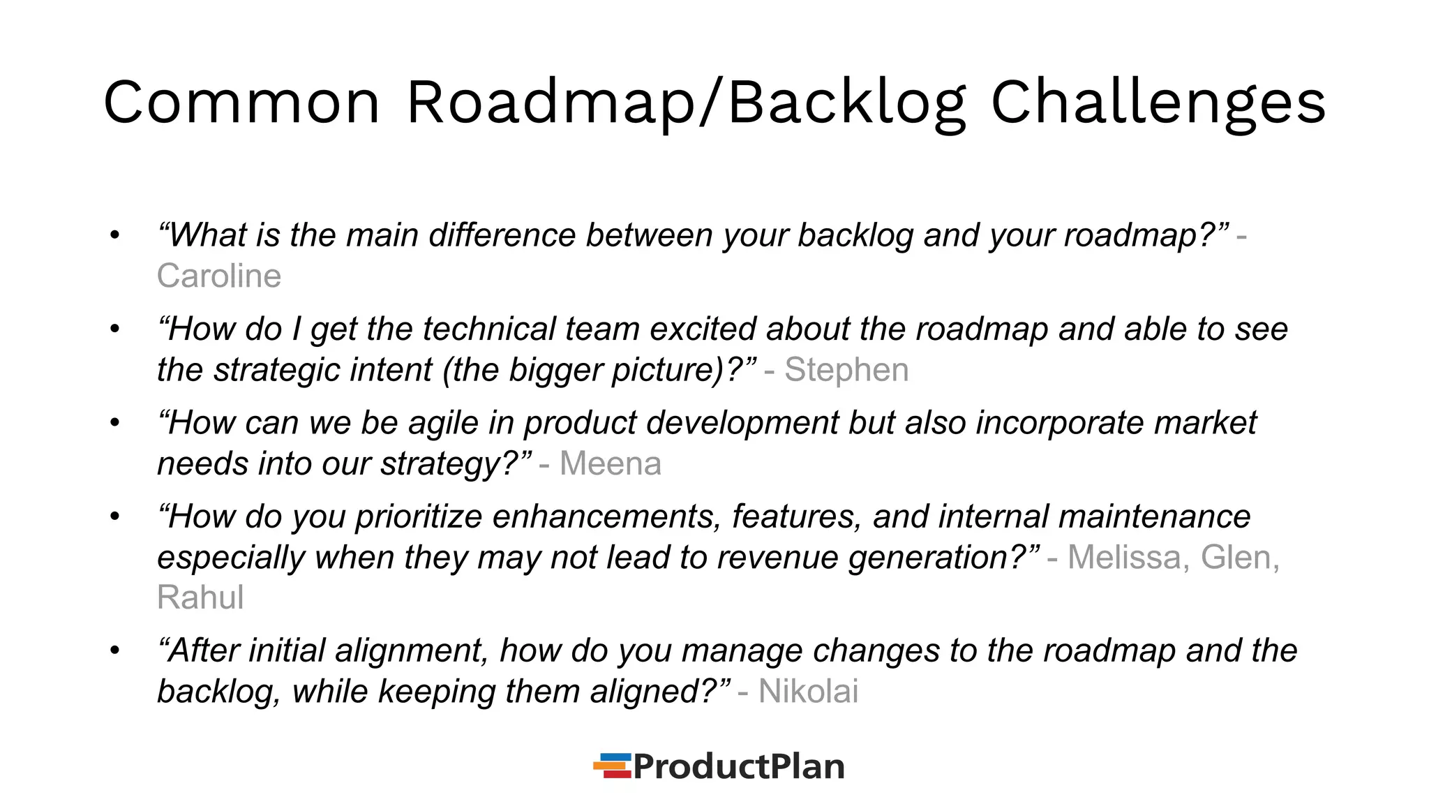 Connecting Your Strategic Roadmap to the Backlog | PDF