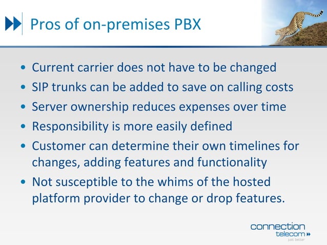 Connection Telecom - Onsite and Cloud Based PBX | PPT