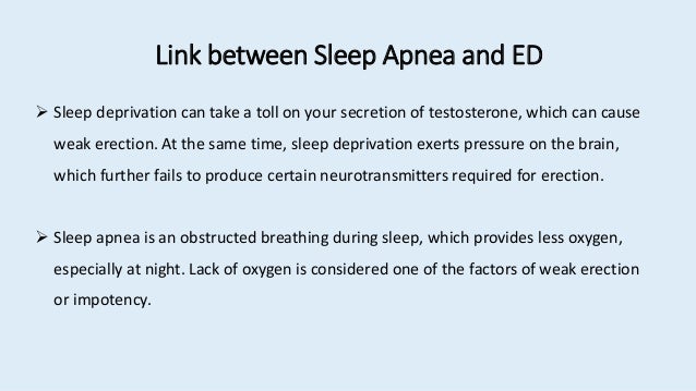 Connection Between Erectile Dysfunction And Sleep Apnea