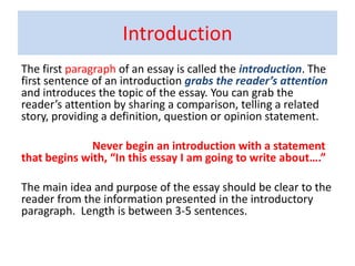Connection Between Paragraph and Essay | PPT