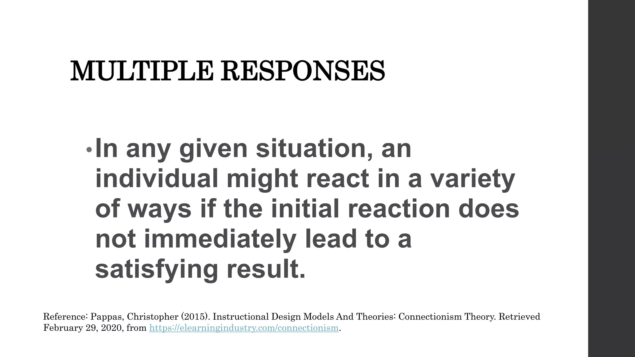 CONNECTIONISM THEORY OF EDWARD THORNDIKE | PPTX
