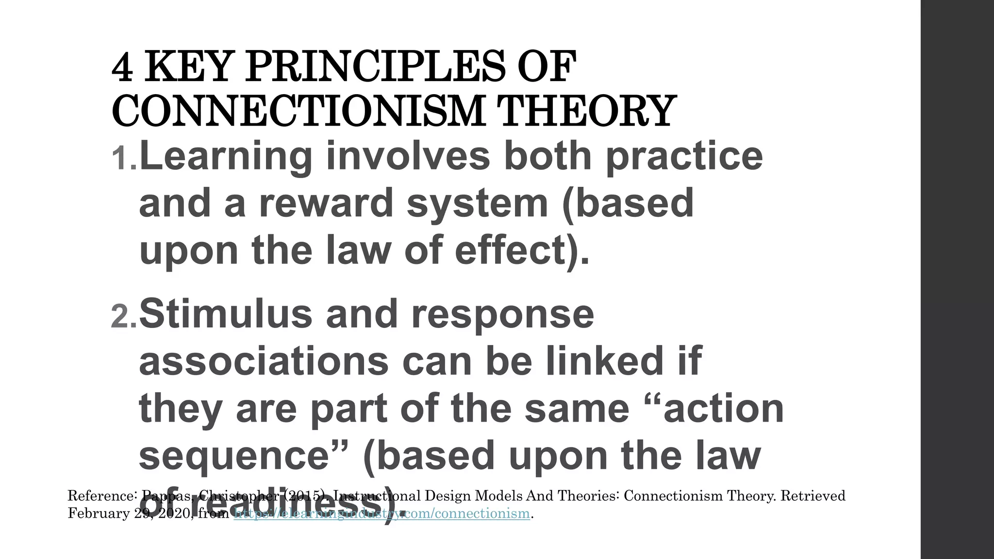 CONNECTIONISM THEORY OF EDWARD THORNDIKE | PPTX