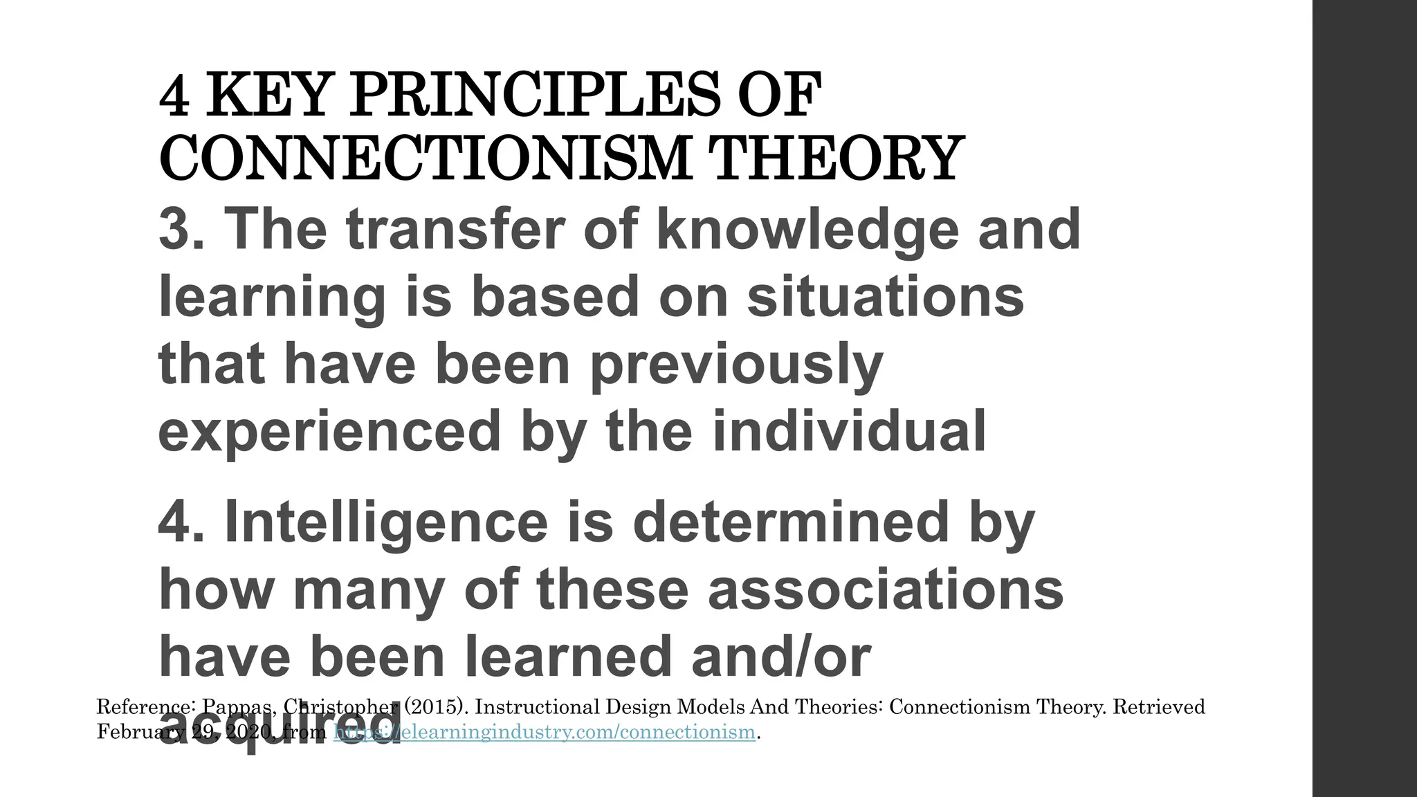 CONNECTIONISM THEORY OF EDWARD THORNDIKE | PPTX