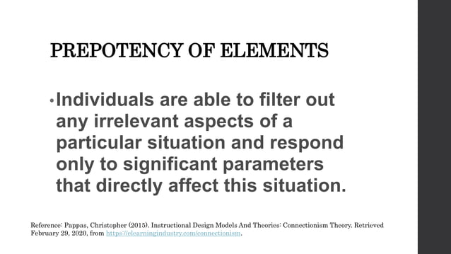 CONNECTIONISM THEORY OF EDWARD THORNDIKE | PPTX
