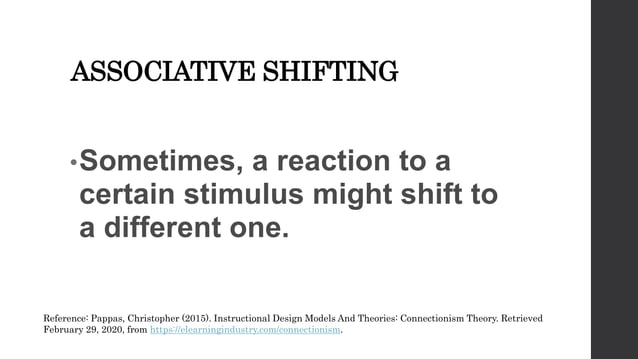 CONNECTIONISM THEORY OF EDWARD THORNDIKE | PPTX