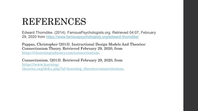 CONNECTIONISM THEORY OF EDWARD THORNDIKE | PPTX