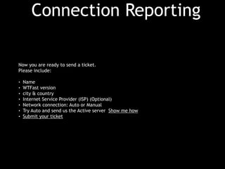 Connection reporting | PDF