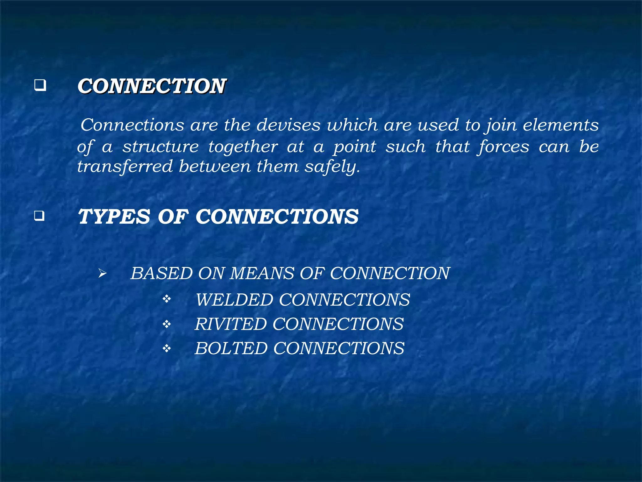 Connections in steel structures | PPT