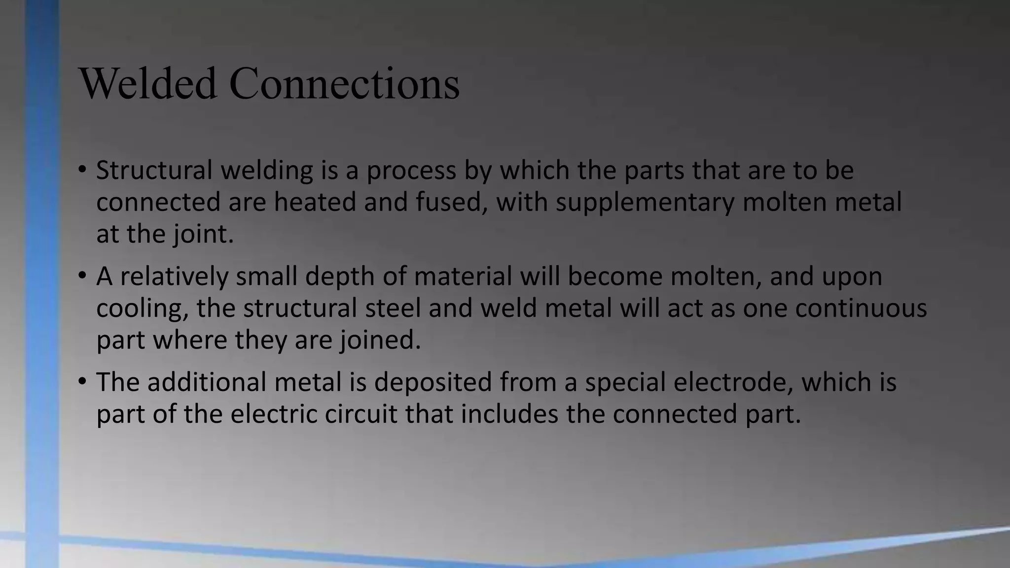 Connections in steel structures | PPTX