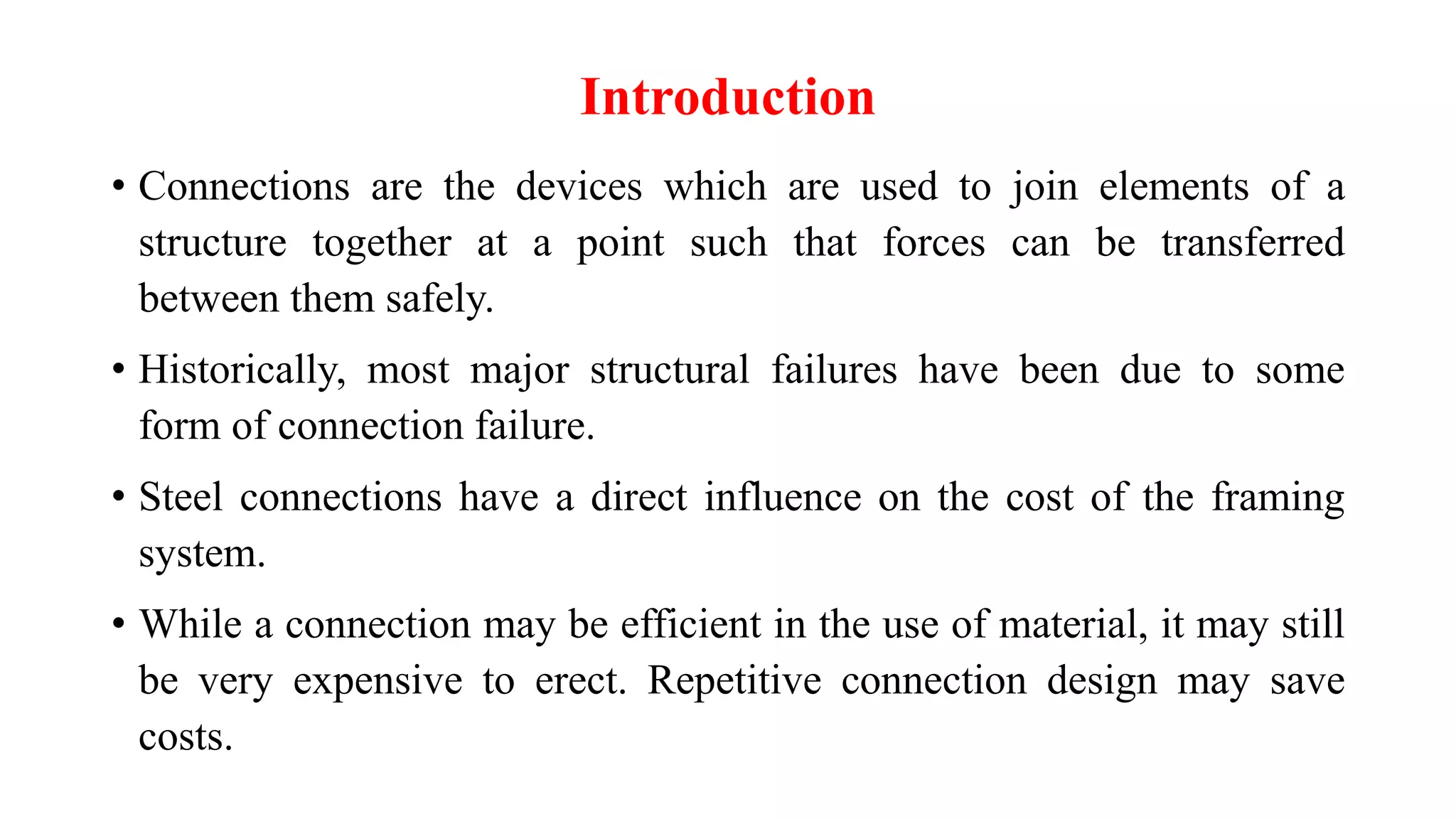Connections in steel structures | PPTX