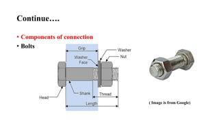 Connections in steel structures | PPTX