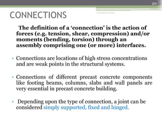 Connections of earthquake resisting precast reinforced concrete ...