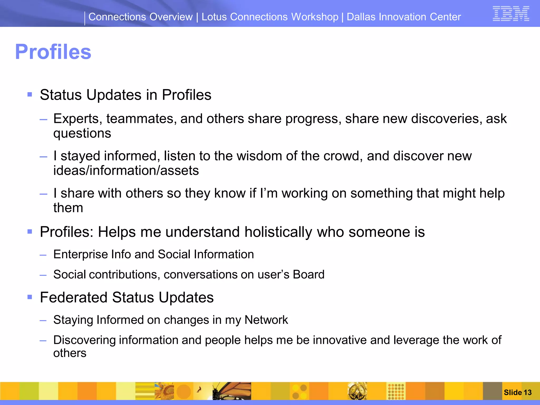 IBM Lotus Connections Overview | PDF | Social Networking | Internet