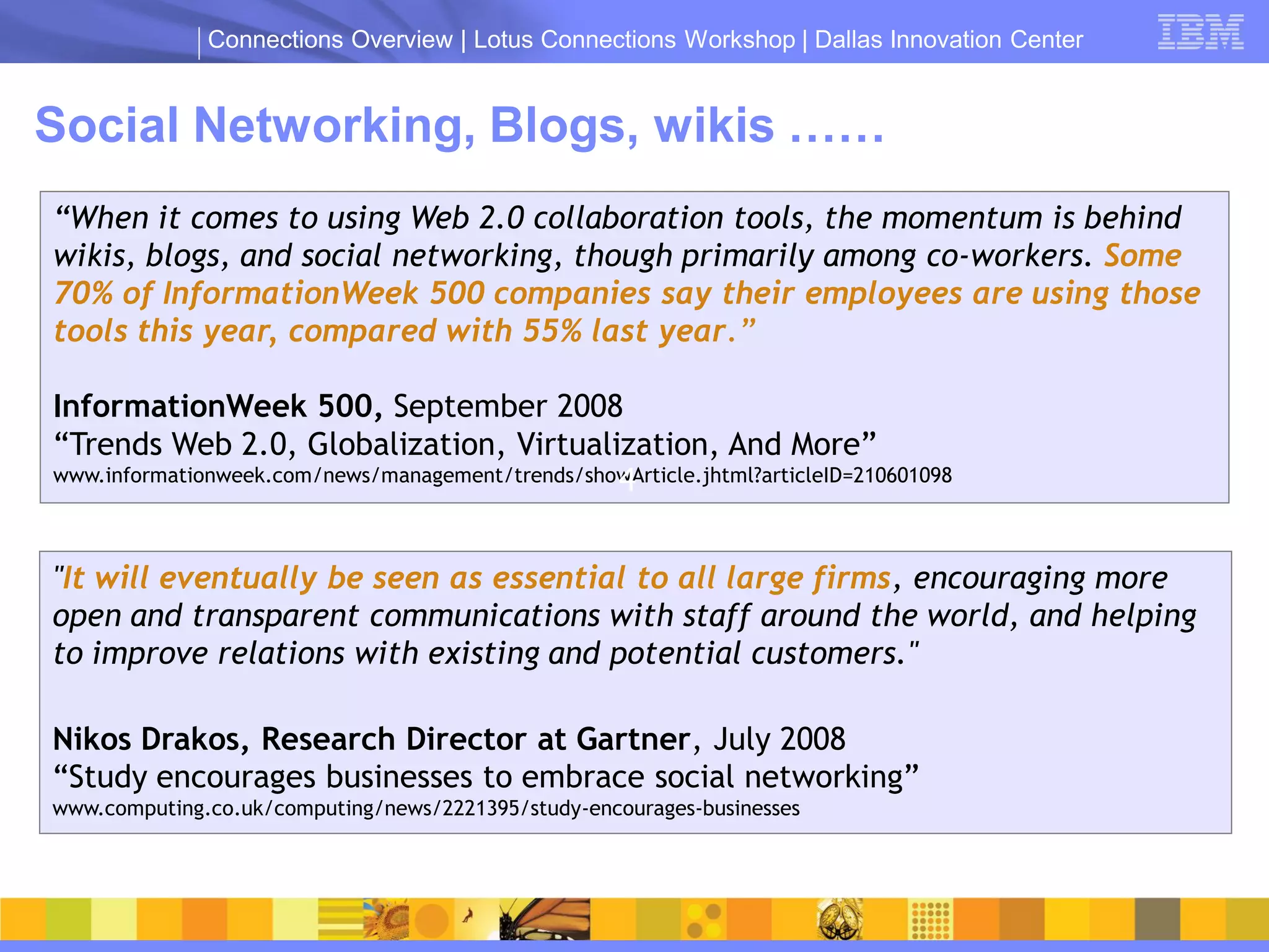 IBM Lotus Connections Overview | PDF | Social Networking | Internet