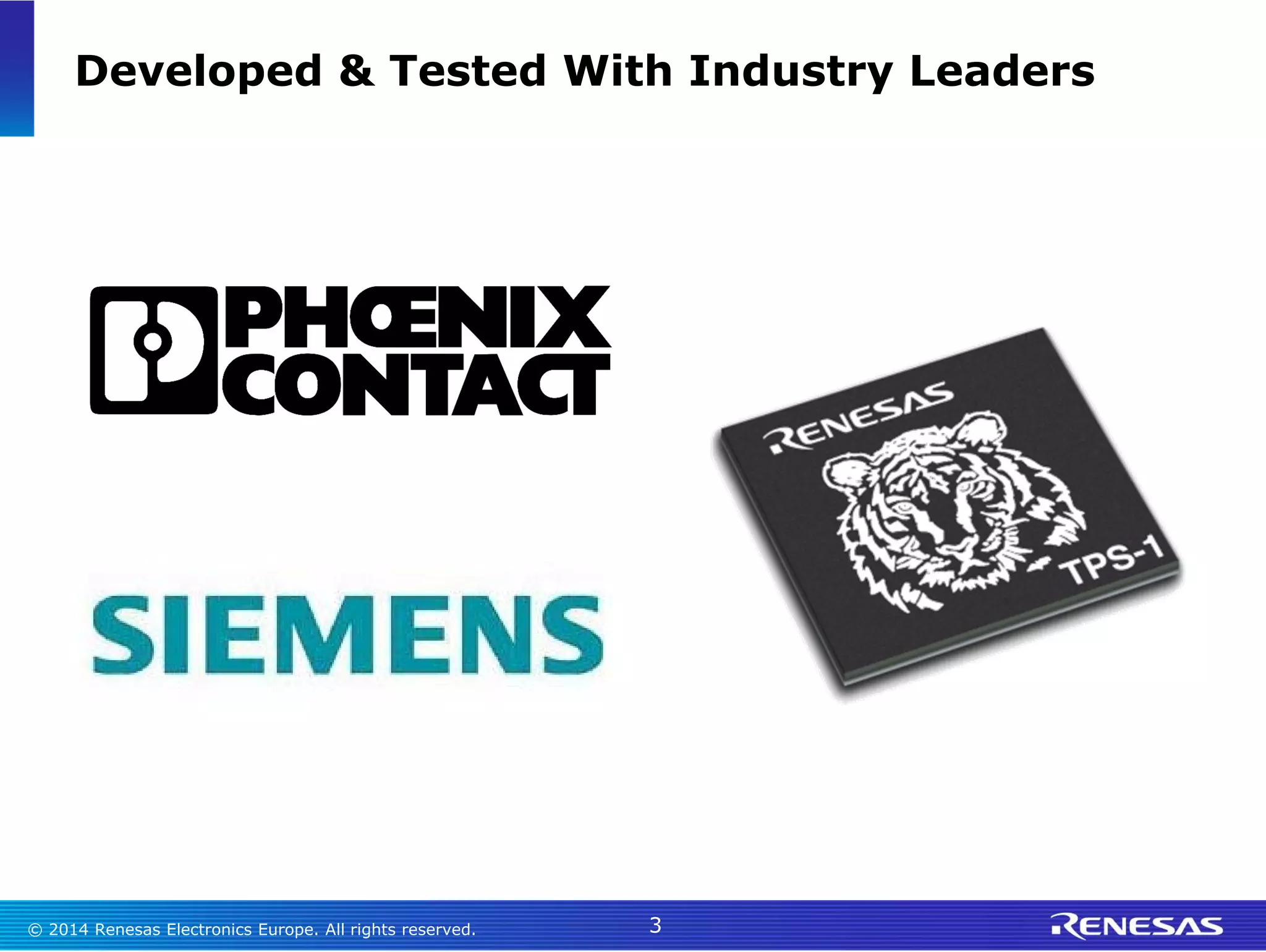10 Reasons to use the Renesas TPS-1 PROFINET solution kit | PDF