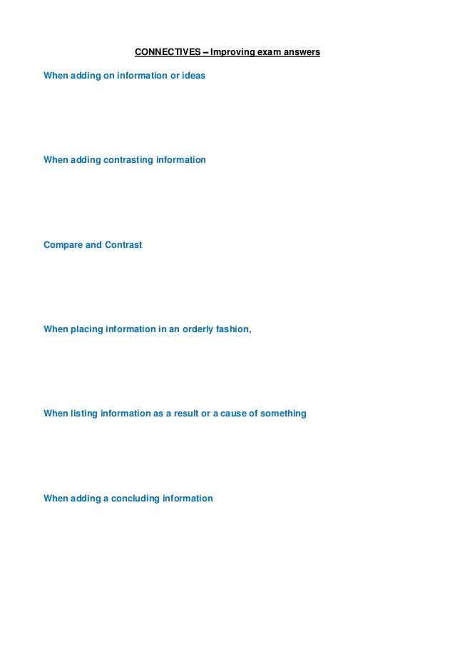 Connectives Worksheet connectives-worksheet