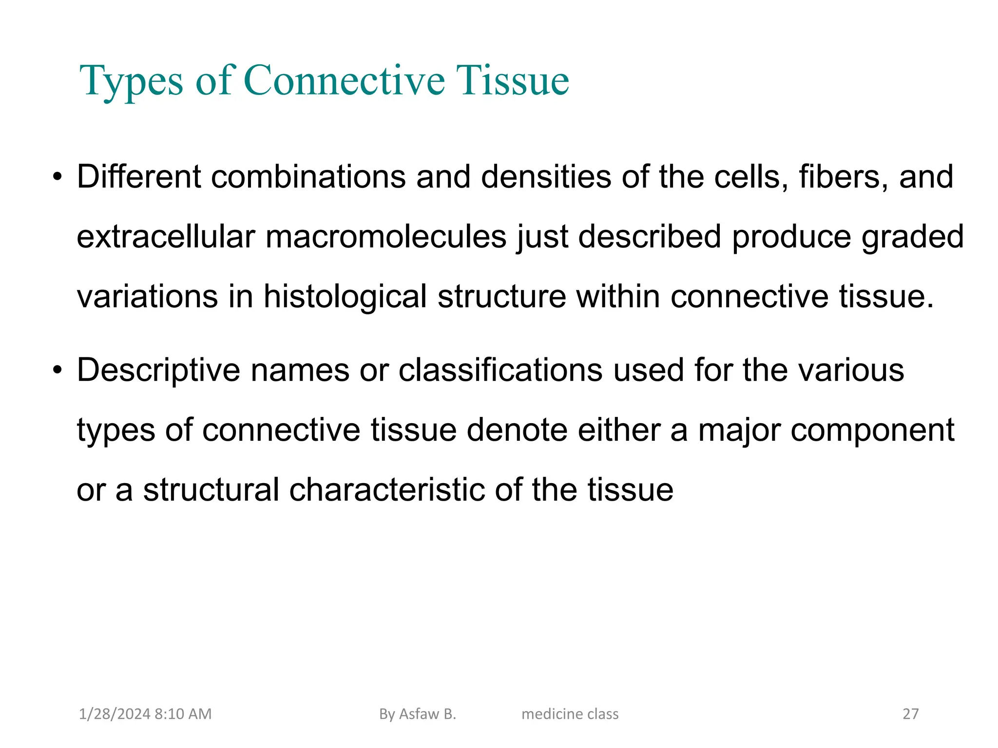 general concept about Connective tissue | PPTX