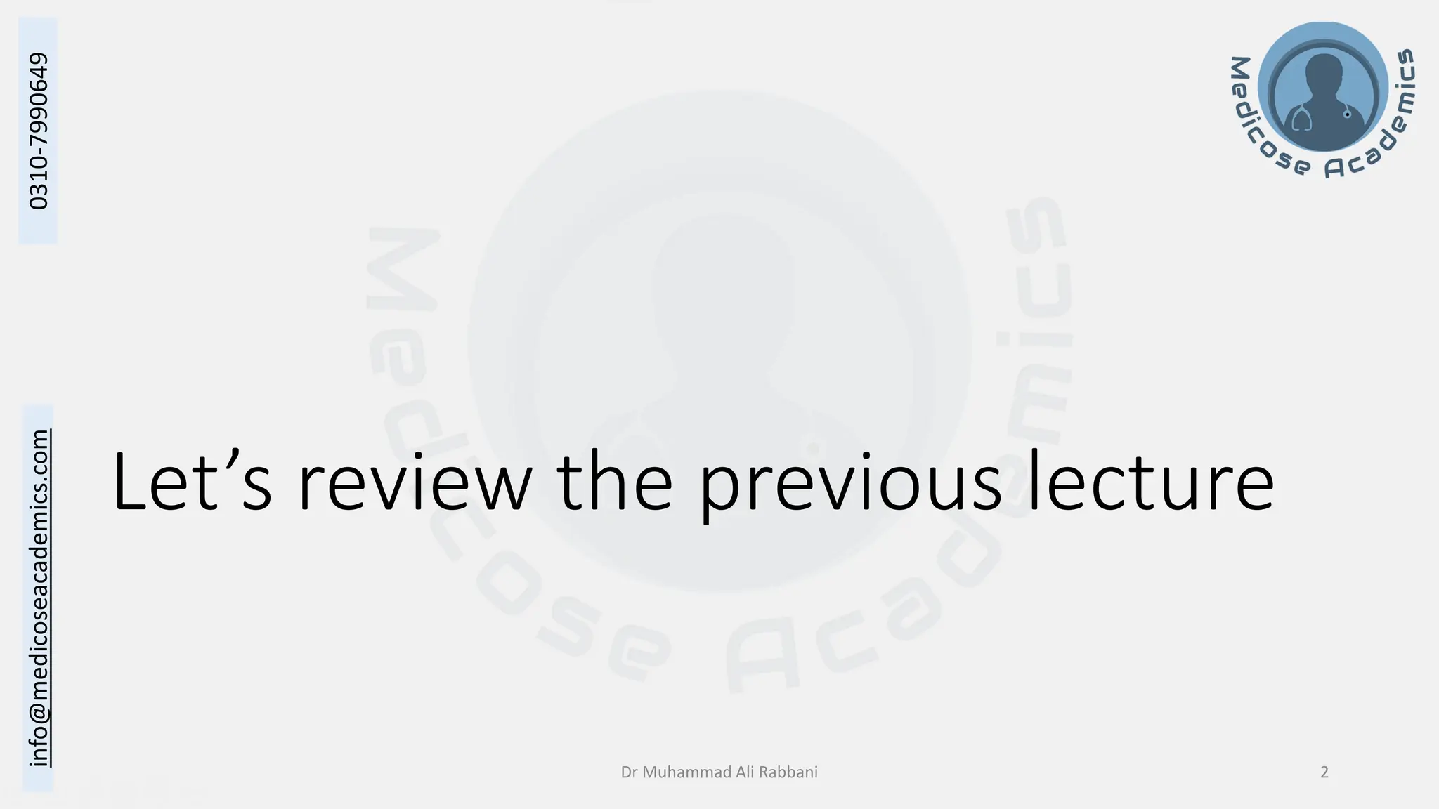 Connective Tissue II - Dr Muhammad Ali Rabbani - Medicose Academics | PPT