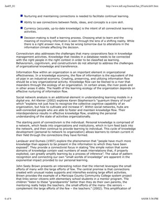 Connectivism: A learning theory for the digital age | PDF | Education