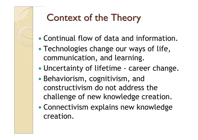Connectivism connecting with george siemens | PDF