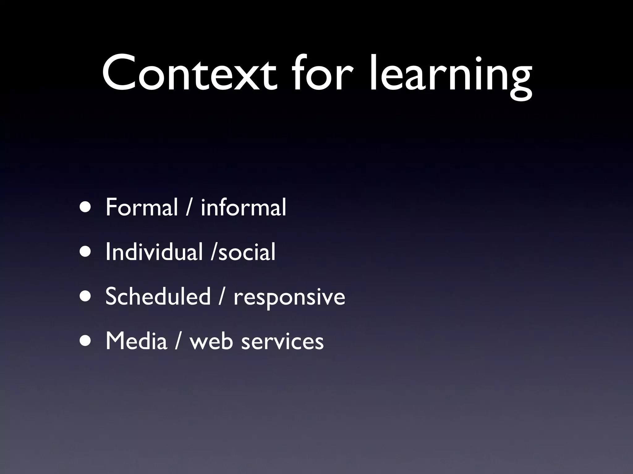 Network theories for technology-enabled learning and social change ...