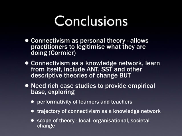 Network theories for technology-enabled learning and social change ...