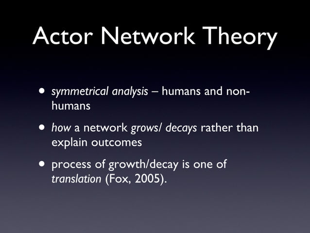Network theories for technology-enabled learning and social change: Connectivism and Actor ...
