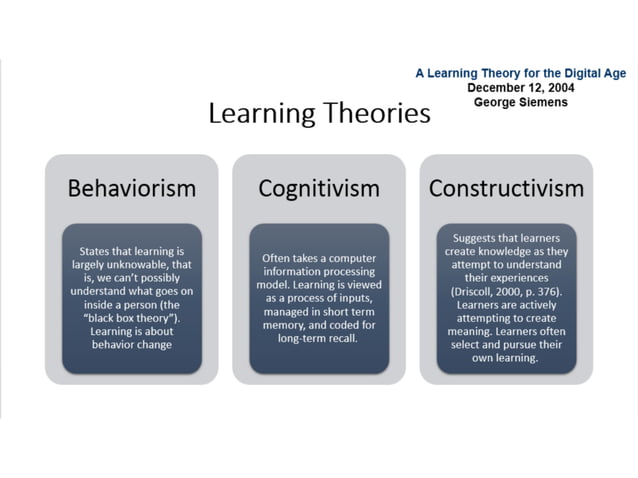 2012 - Connectivism and Learning Technologies