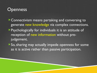 Connectivism firstdraft | PPT