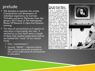 Connectivism firstdraft | PPT