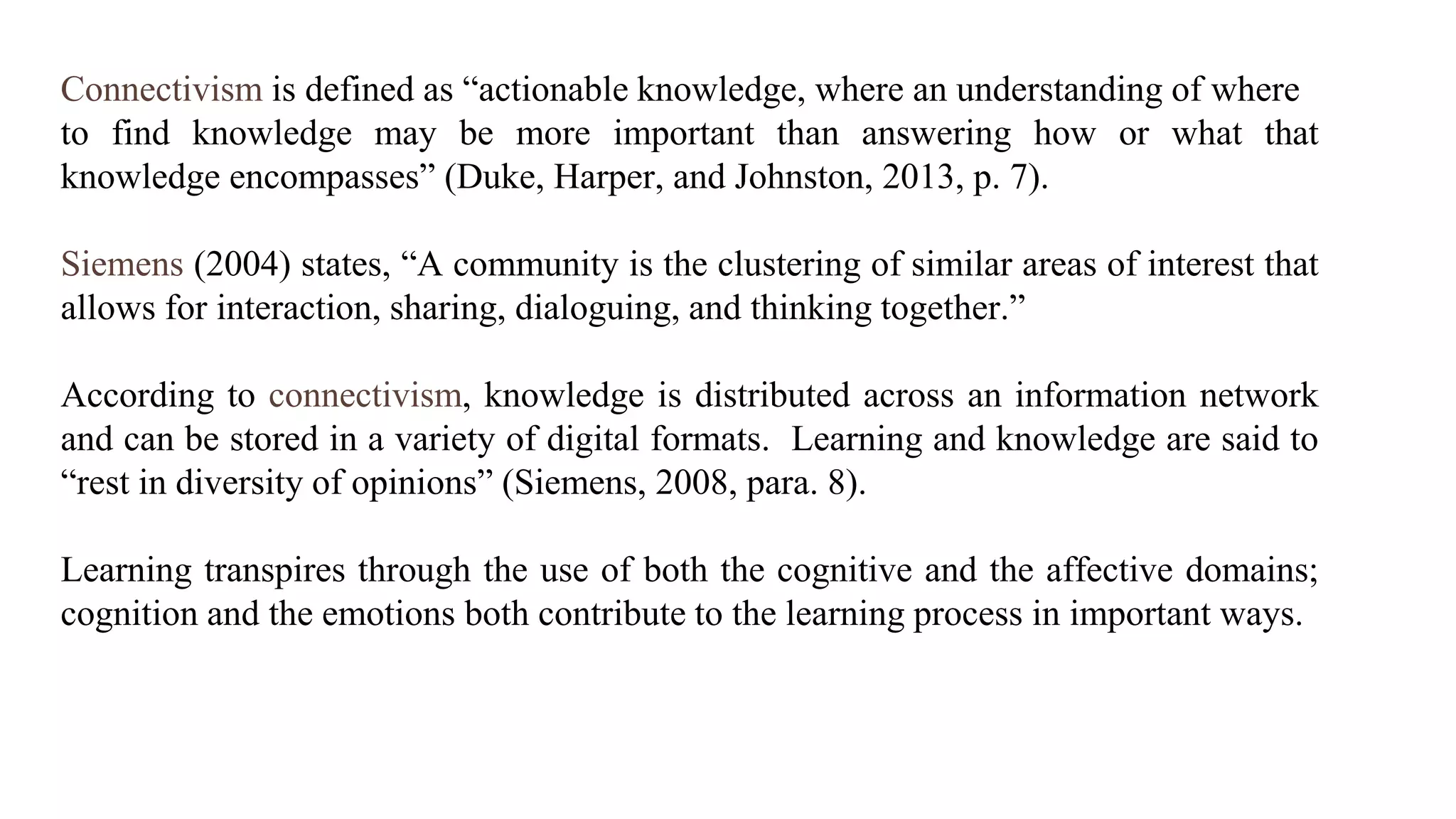 Connectivism learning theory | PPTX