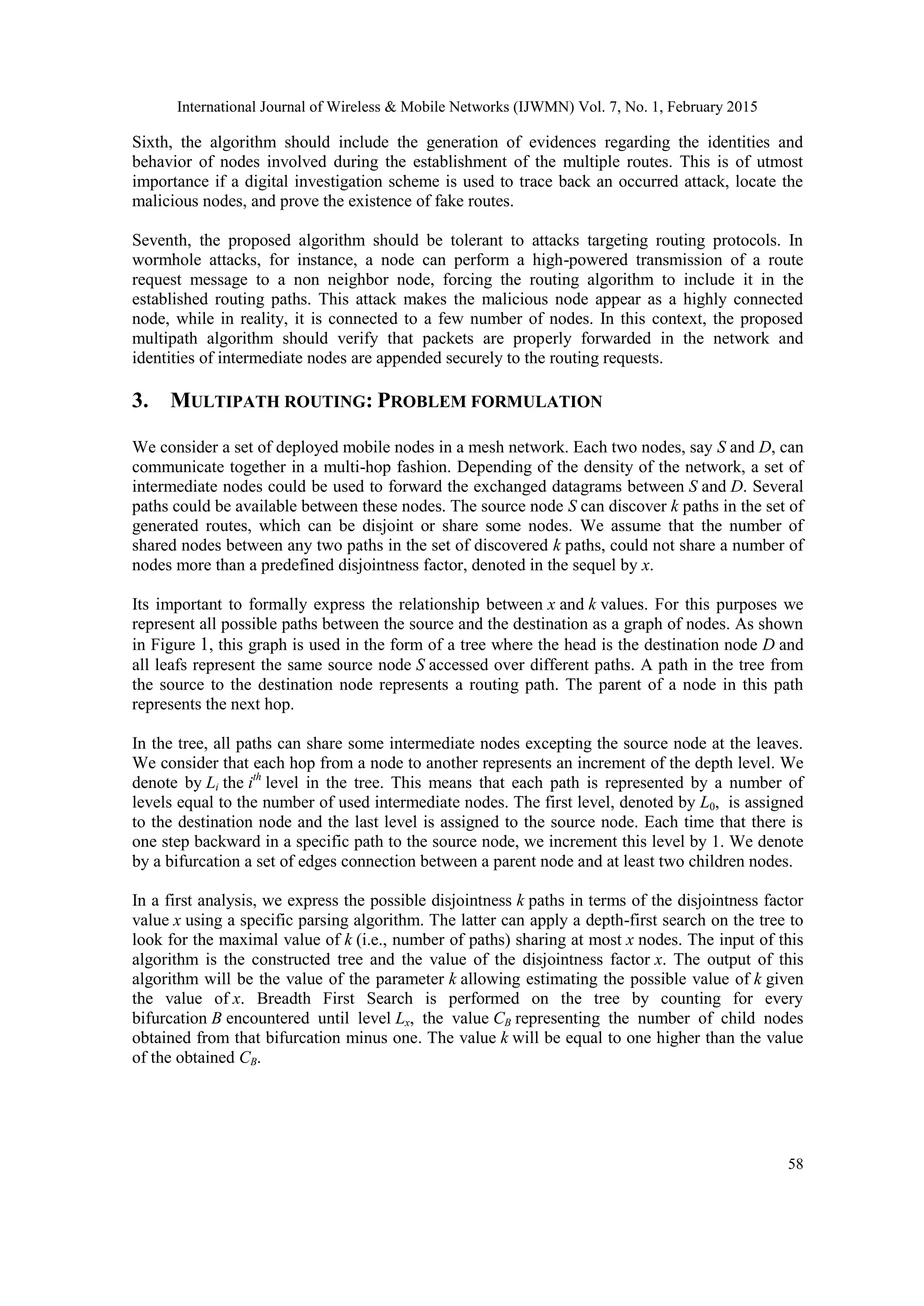 Connectivity Aware And Adaptive Multipath Routing Algorithm For Mobil