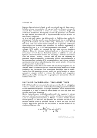Upscaling Improvement for Heterogeneous Fractured Reservoir Using a Geostatistical Connectivity ...