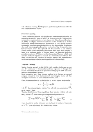 Upscaling Improvement for Heterogeneous Fractured Reservoir Using a Geostatistical Connectivity ...