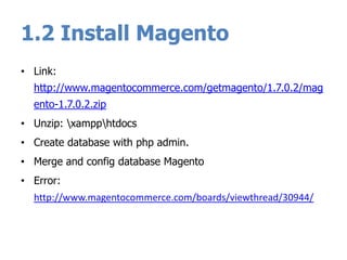 Connect Magento & OpenERP | PPT