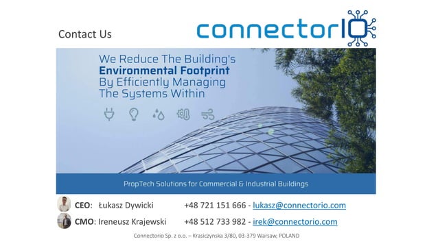 ConnectorIO Services, Industrial IoT, Cloud BMS platform - 2019.12