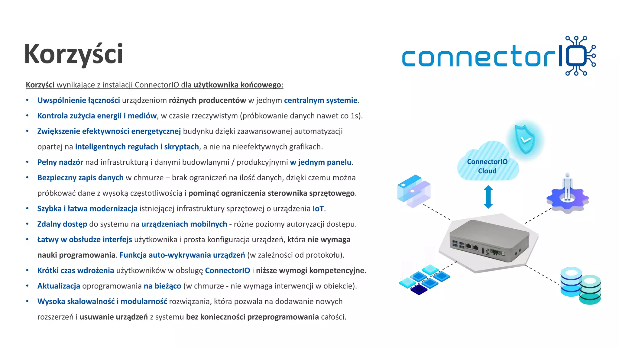 ConnectorIO Prezentacja platformy IoT, Cloud BMS 2019.12