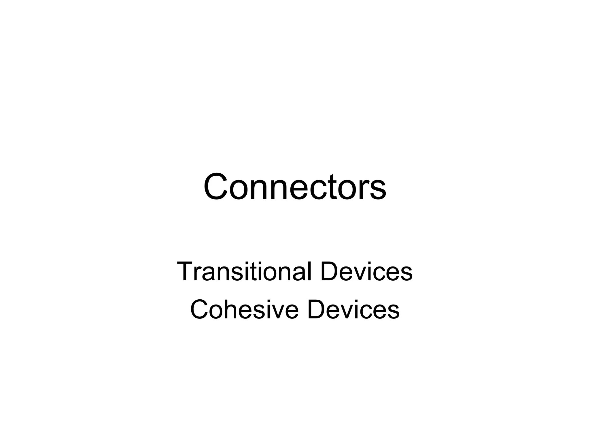Connectors | PPT