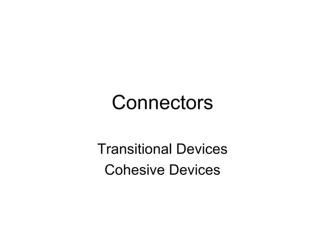 Connectors | PPT