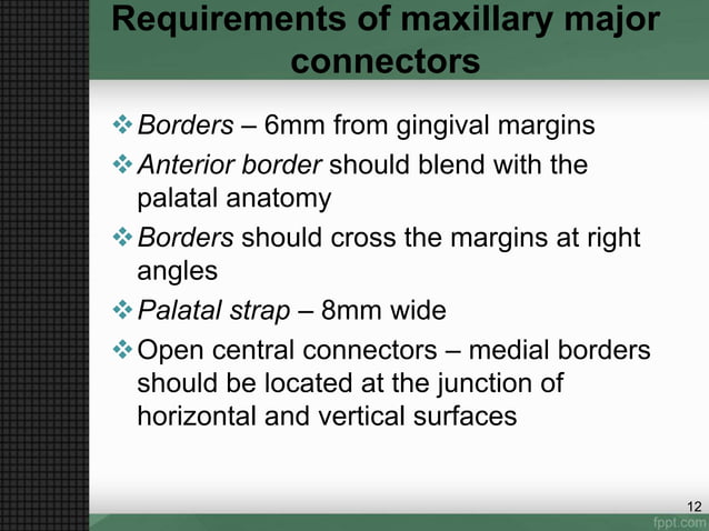 Major Connectors | PPTX | Dental Health | Diseases and Conditions