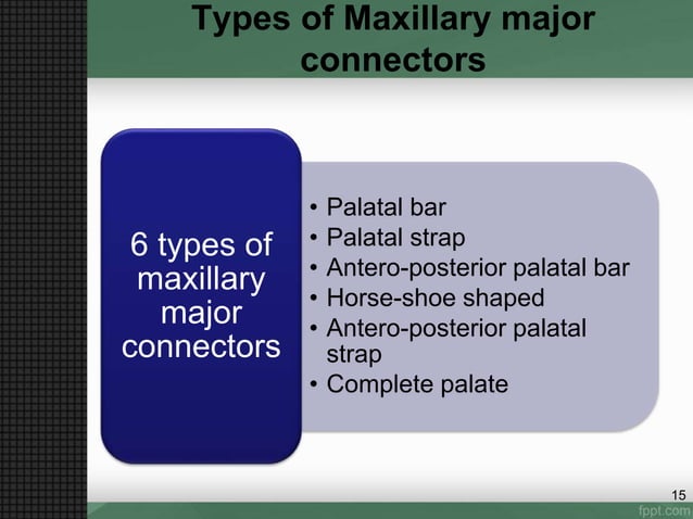 Major Connectors | PPTX | Dental Health | Diseases and Conditions