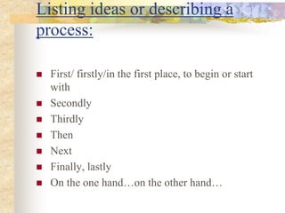 Connectors. linking words and phrases | PPT