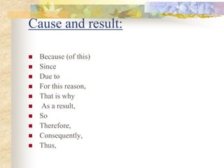 Connectors. linking words and phrases | PPT