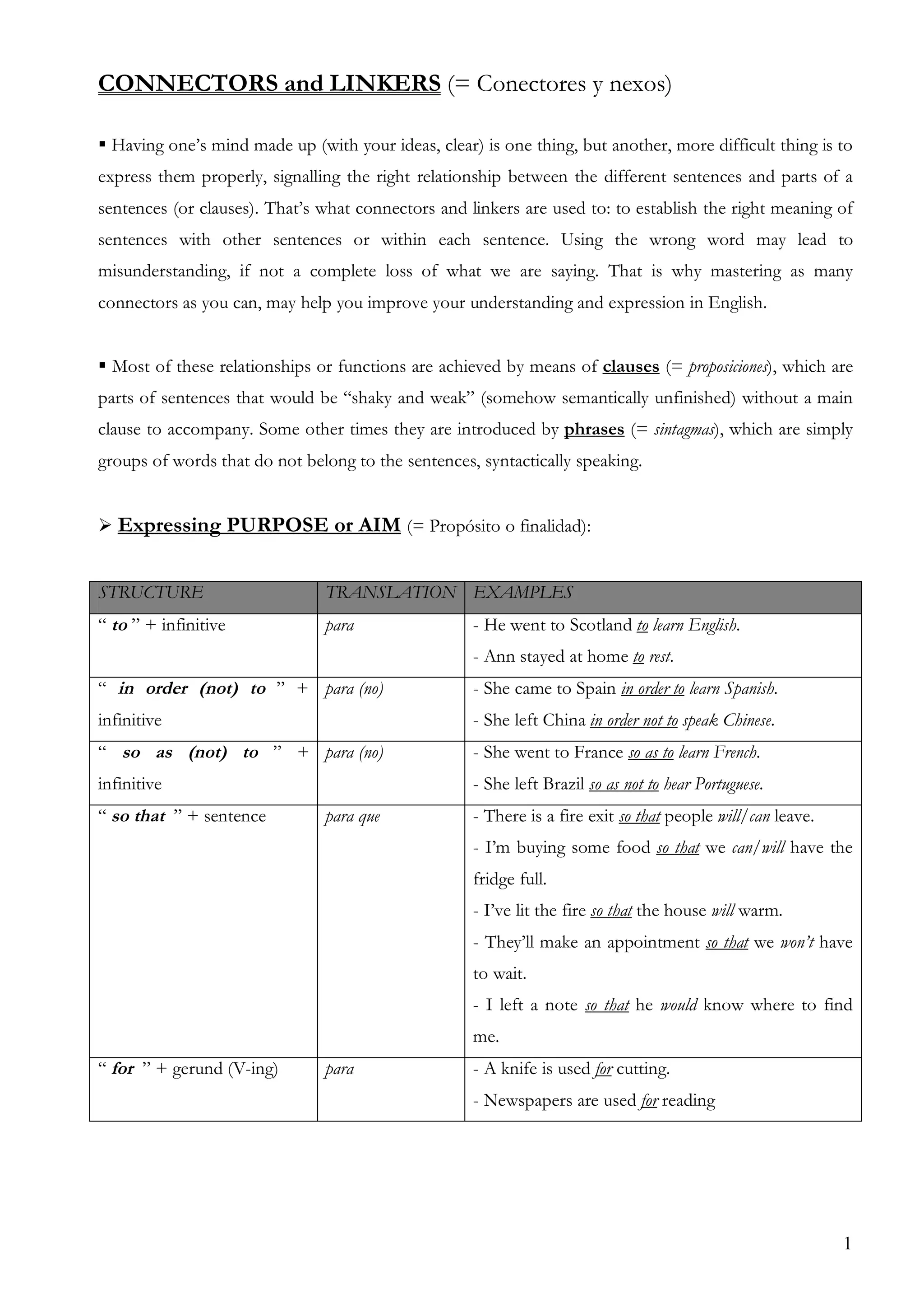 Connectors and-linkers | PDF