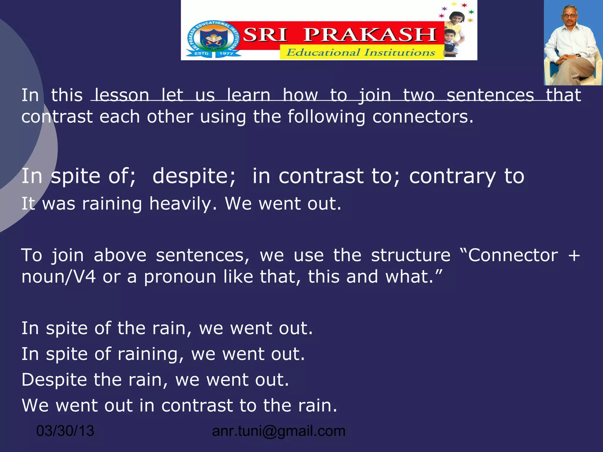 Connectors contrast - 02 | PPT